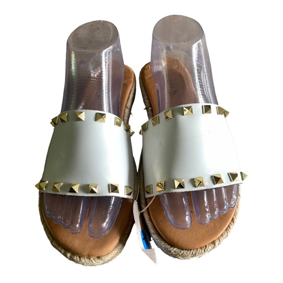 Giulia Palai | Shoes | Giulia Palai Womens Leather Slide Sandals White ...